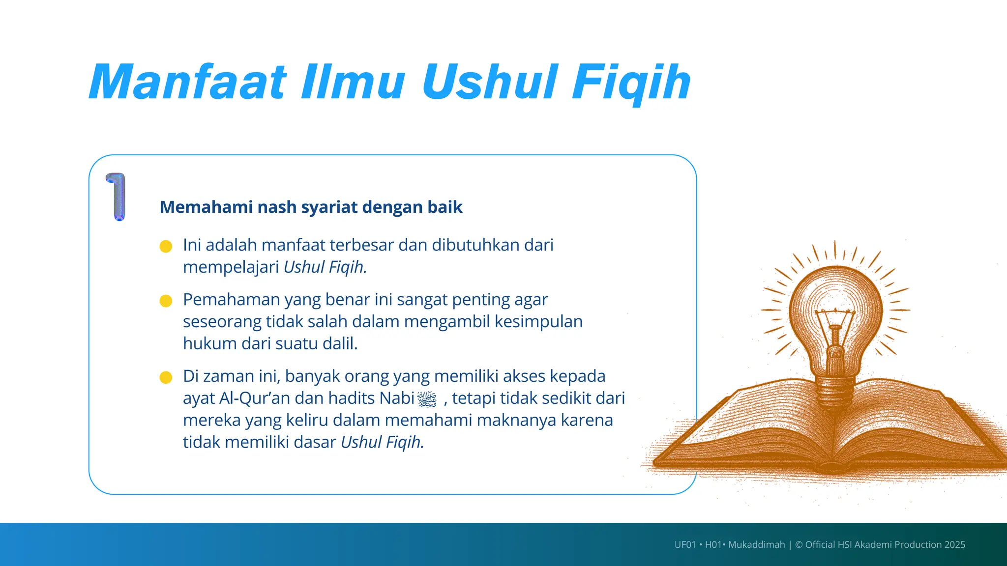 Mukaddimah Ilmu Ushul Fiqih materi Kuliah Akademi HSI | PDF