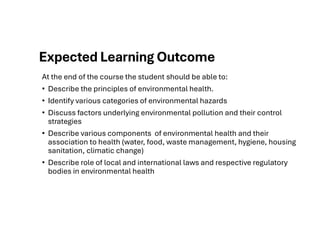 Environmental Health.ppt MBCHB-1001-BO18 | PDF