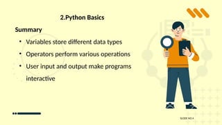 Comprehensive Introduction to Python Programming Basics and Setup | PPTX