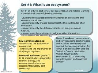 Human Activity and the Environment - Teacher's Kit | PPT