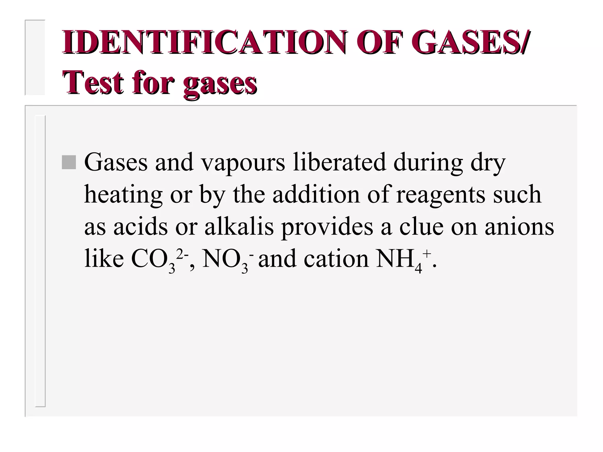 Ppt1 Introduction To Qa & Tests For Gases | PPT