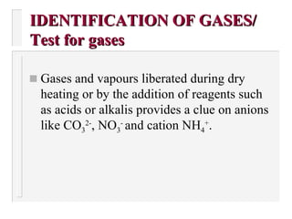 Ppt1 Introduction To Qa & Tests For Gases | PPT