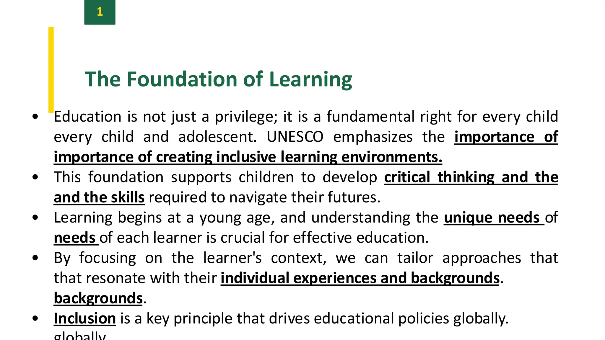 Understanding Our future: Definitions of Child and adolescent Learners ...