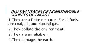 Renewable and non Renewable sources of energy | PPTX