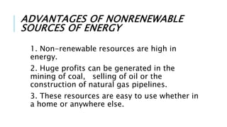 Renewable and non Renewable sources of energy | PPT