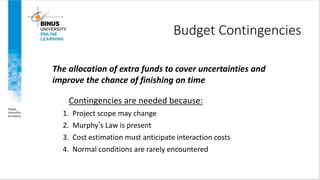 PPT10 - Cost Estimation And Budgeting.pptx