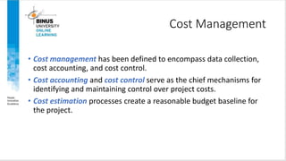 PPT10 - Cost Estimation And Budgeting.pptx