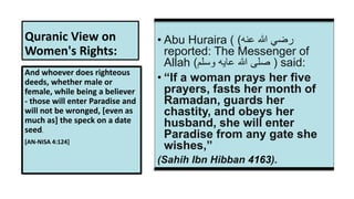 role of women in islam. powerpoint presentation. | PPTX