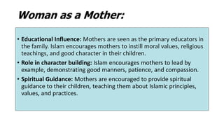 role of women in islam. powerpoint presentation. | PPTX