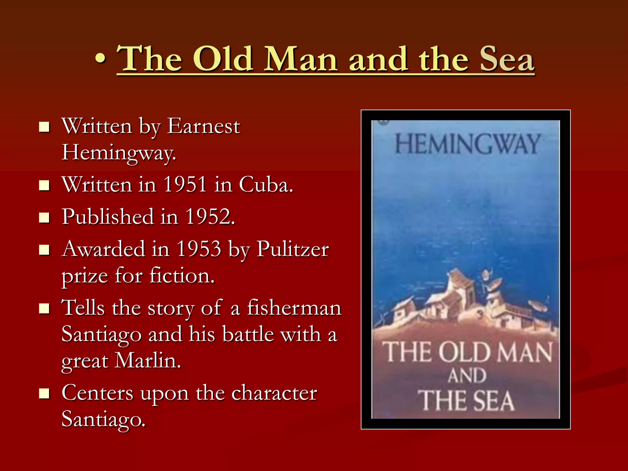 symbolism in the Old Man and the Sea | PPT