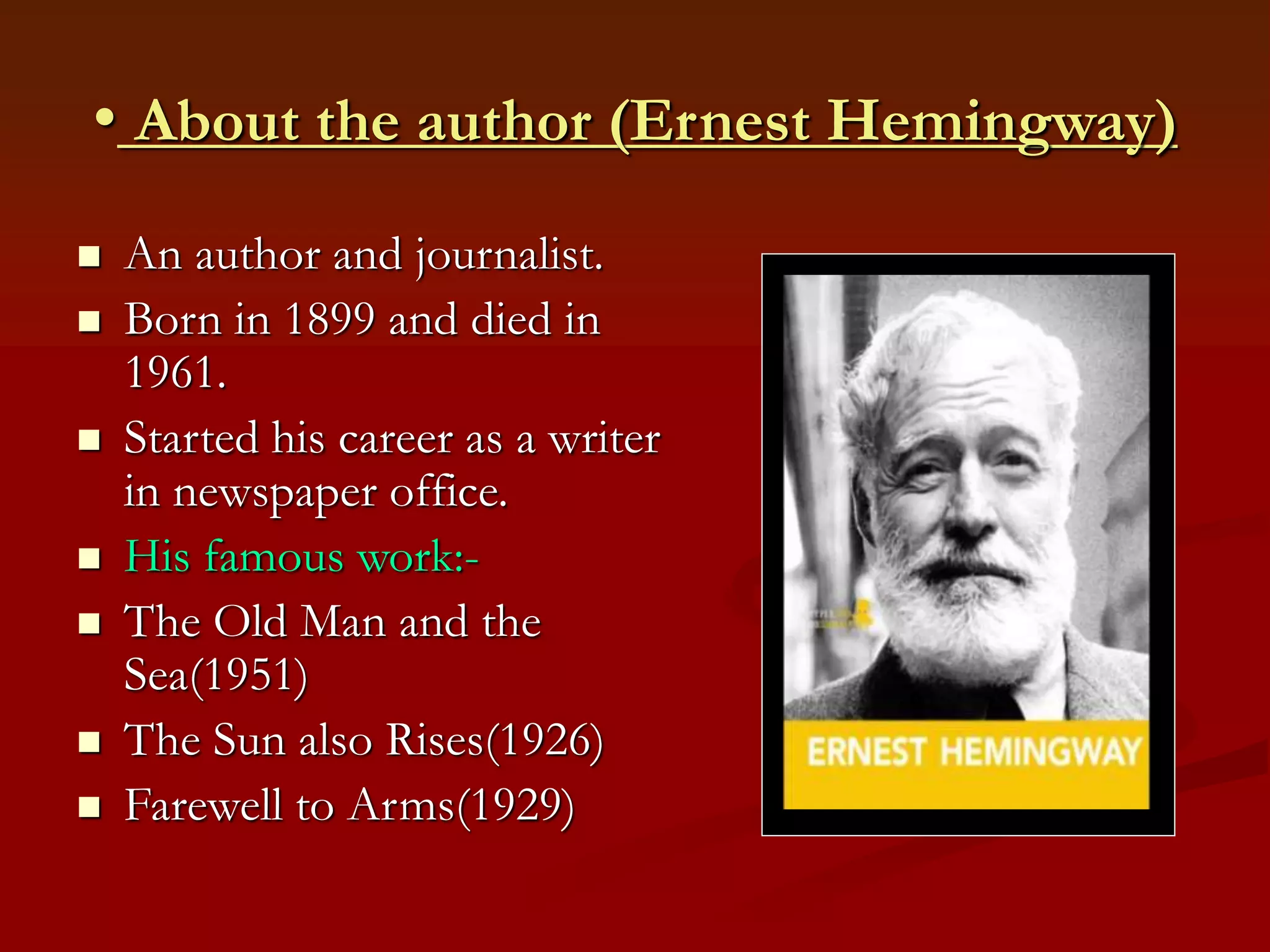 symbolism in the Old Man and the Sea | PPT