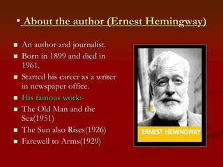 symbolism in the Old Man and the Sea | PPT