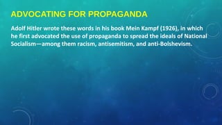 CAMBRIDGE A2 HISTORY: HITLER, PROPAGANDA AND REPRESSION | PPT