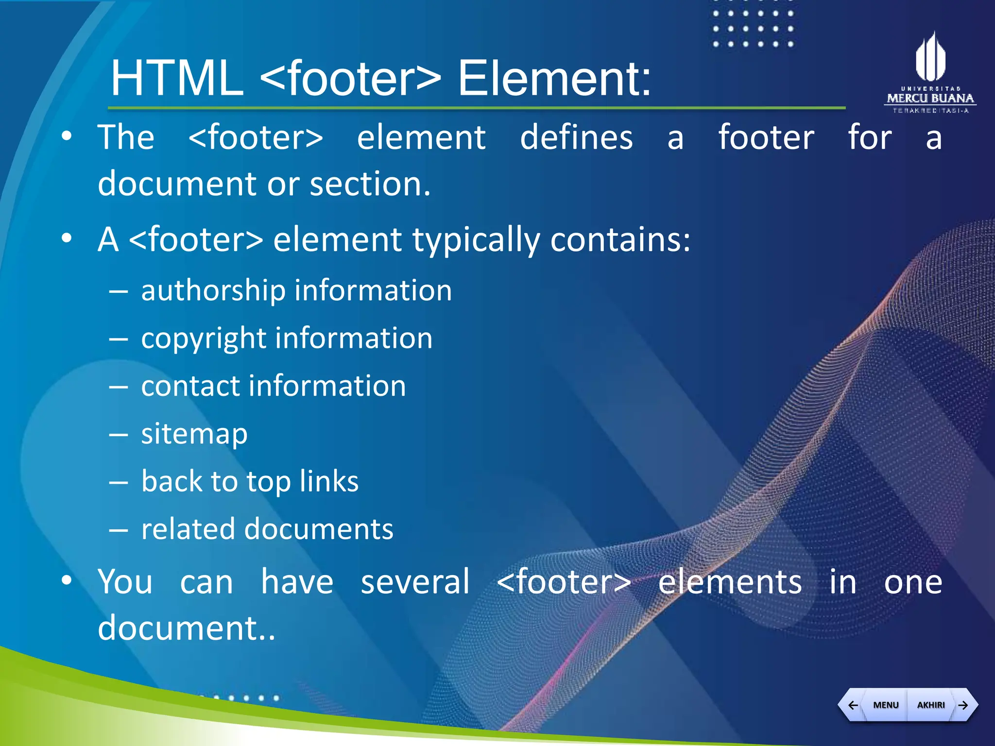 PRESENTASI PPT 10 Semantic Elements.pptx | Web Design and HTML | Internet