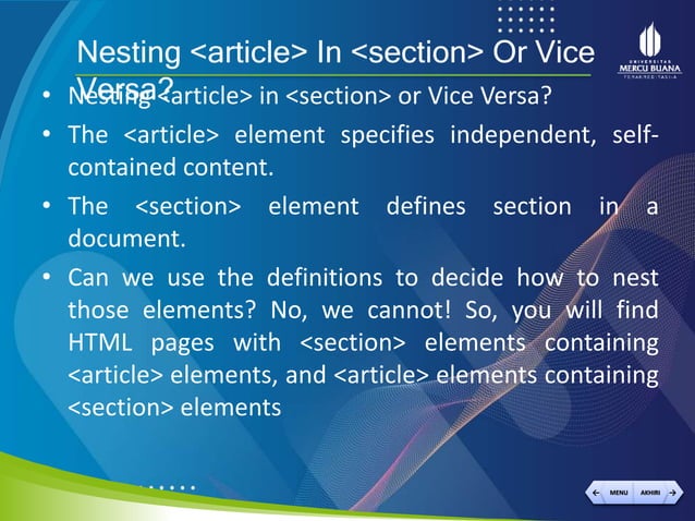 Presentasi Ppt 10 Semantic Elementspptx