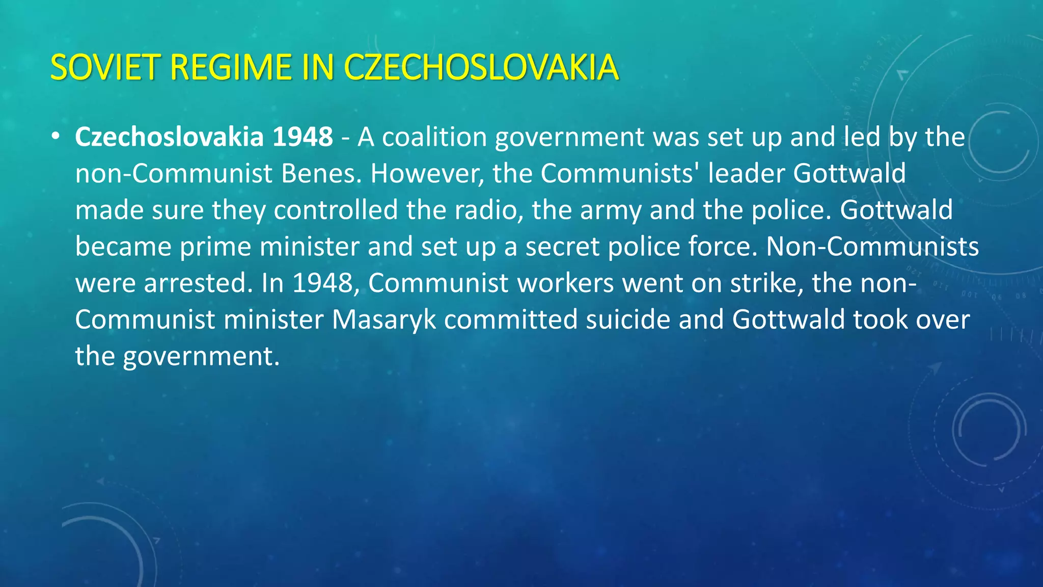 CAMBRIDGE A2 HISTORY: SOVIET REGIMES IN EASTERN EUROPE | PPTX