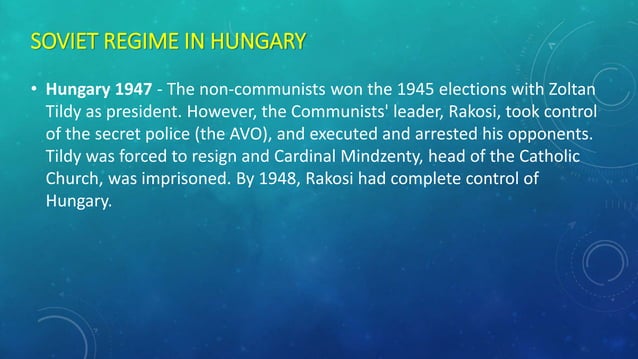 CAMBRIDGE A2 HISTORY: SOVIET REGIMES IN EASTERN EUROPE | PPT
