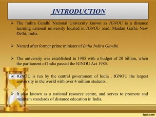 powerpint presentation about IGNOU | PPTX
