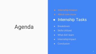 presentation about internship project details | PDF