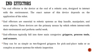Robotic End effectors and tooling sensors.pptx
