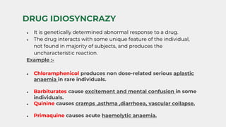 Drug idiosyncrasy | PPTX