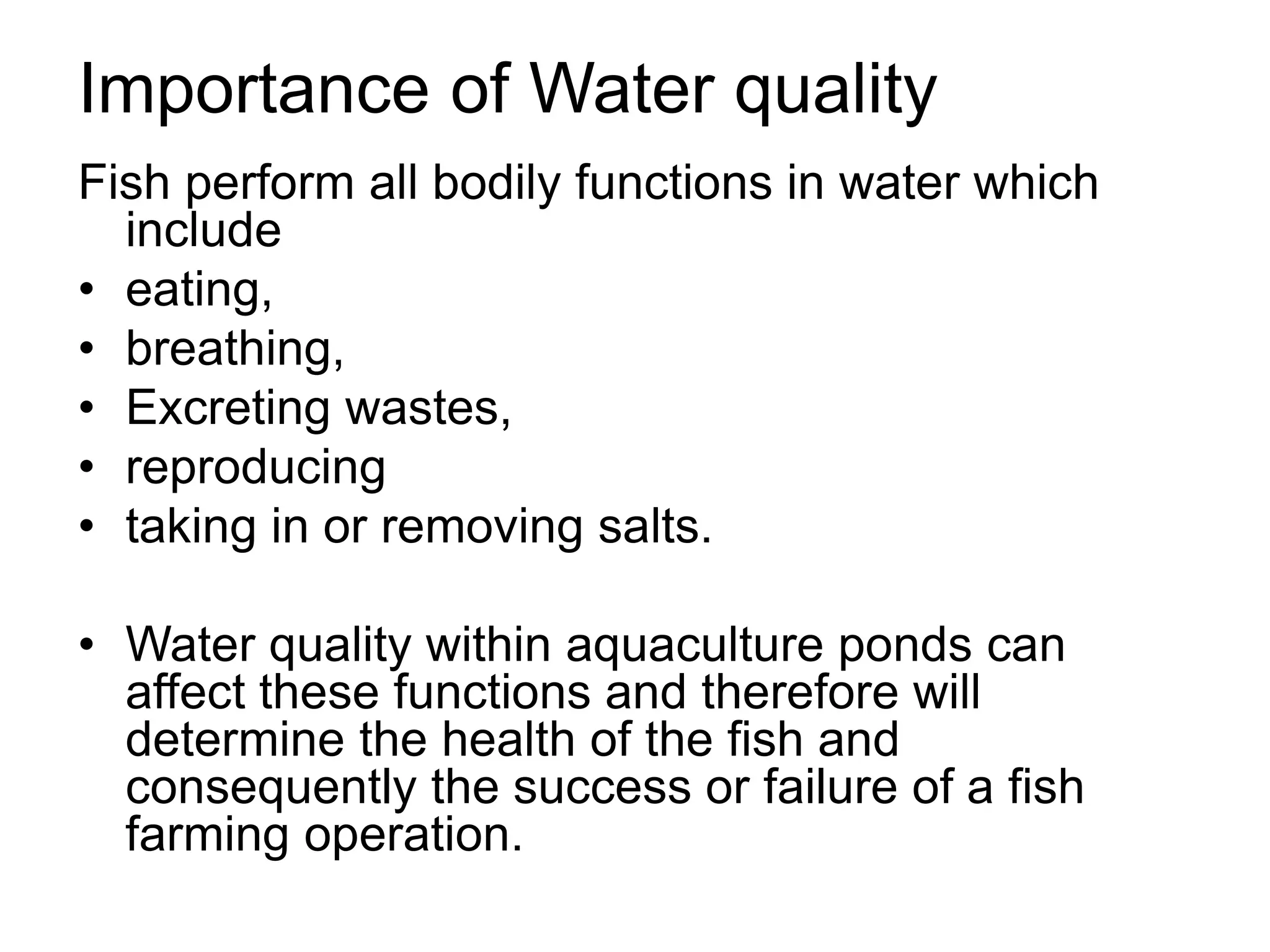 water quality parameters | PPT