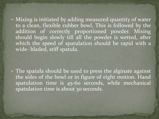 Alginate impression | PPTX