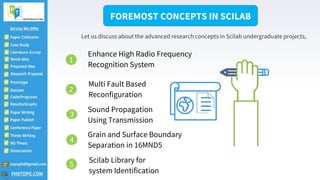 Undergraduate Projects in SCILAB | PPT