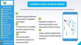 Data Mining Final Year Projects | PPT