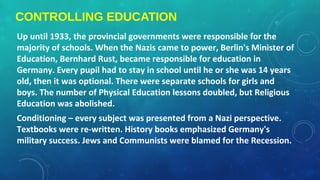 CAMBRIDGE A2 HISTORY: HITLER'S ECONOMIC CHANGES AND SOCIAL IMPACT | PPT