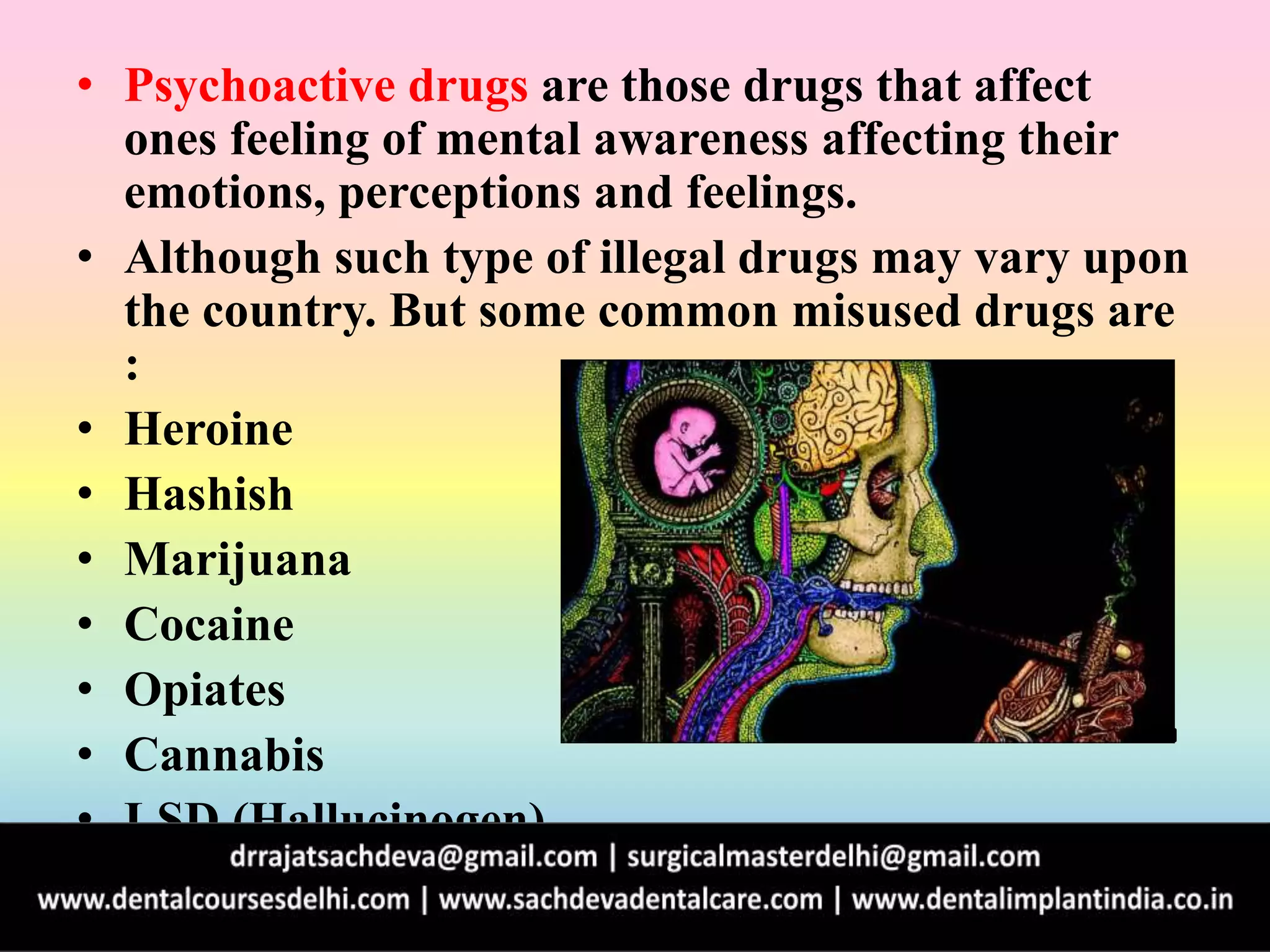 Effect of psychoactive drugs on dental implants | Dental Implants and ...