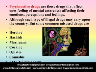 Effect of psychoactive drugs on dental implants | Dental Implants and ...