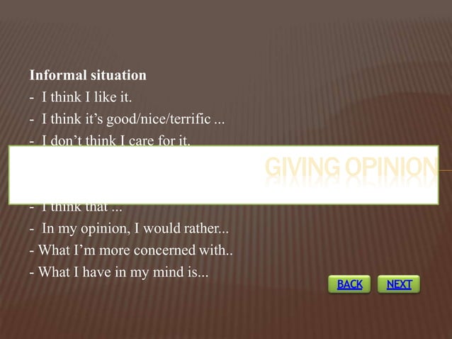 PPT 11 OPINION.pptx AKING AND GIVING OPINION IN ENGLISH | PPT