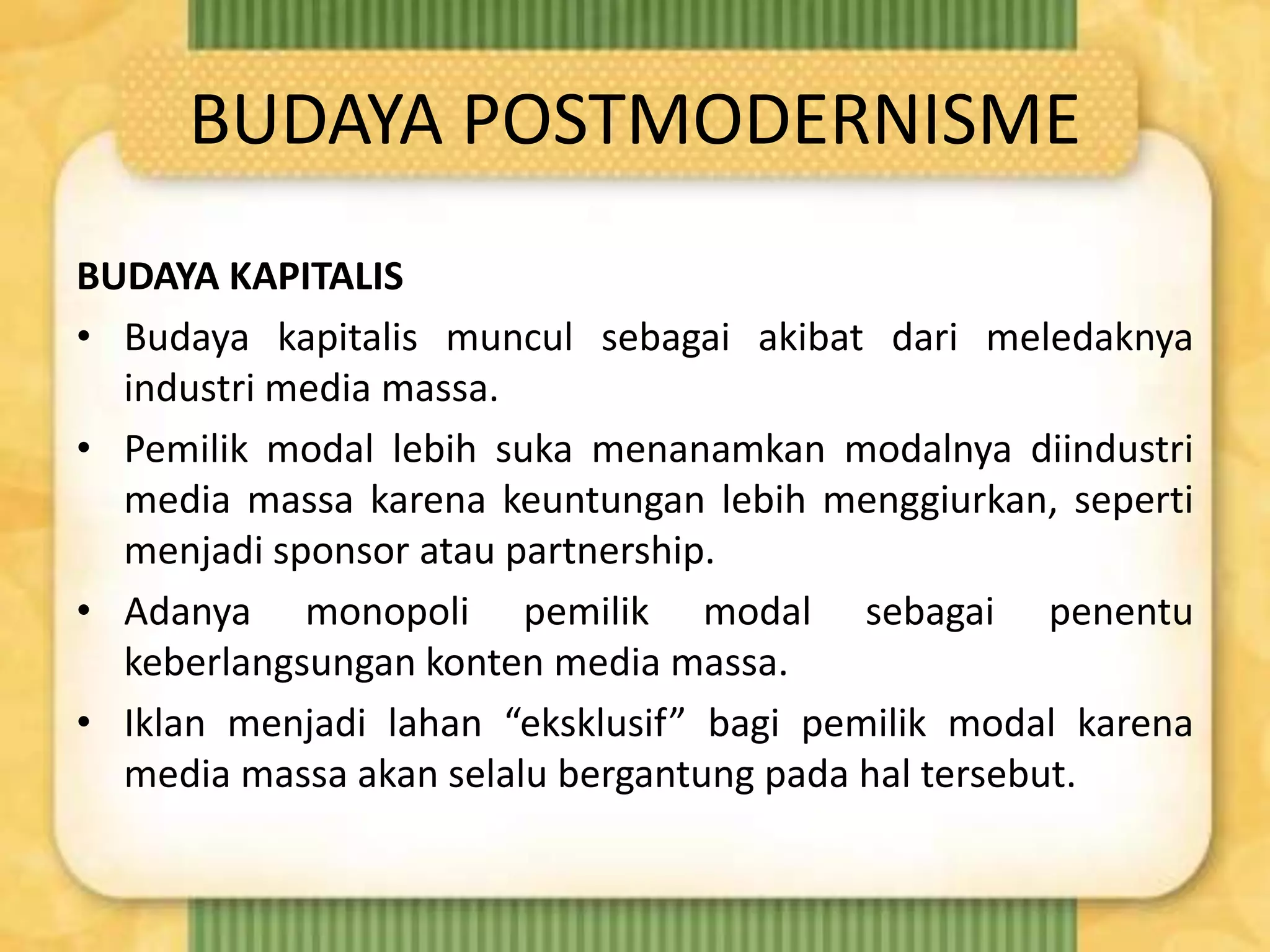 Ppt 11 postmodernisme | PPTX