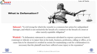 Defamation-Meaning & Nature | PDF