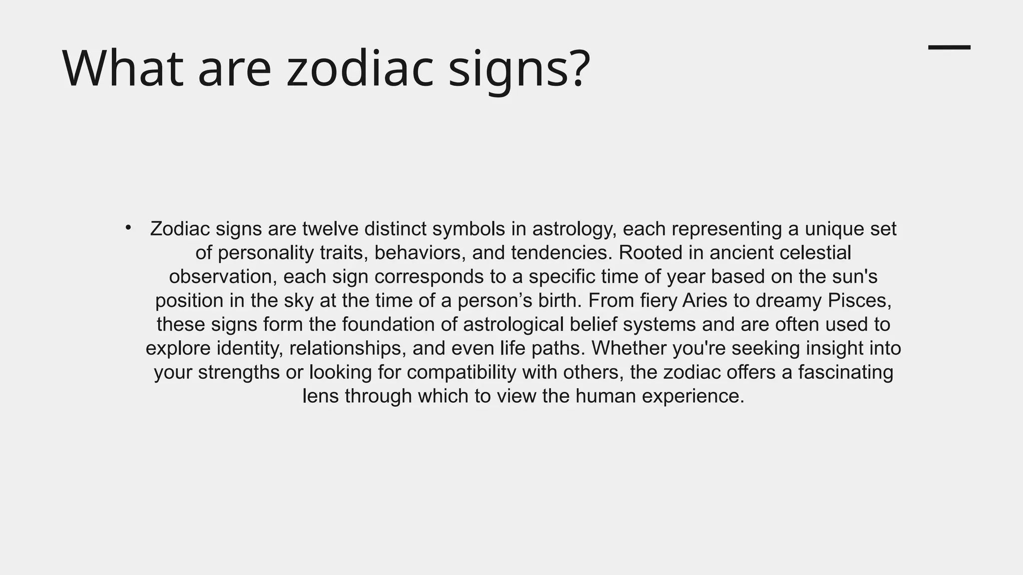 Exploring the Wisdom of the Zodiac Signs | PPTX