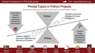 PhD Projects in Python With Source Code | PPT