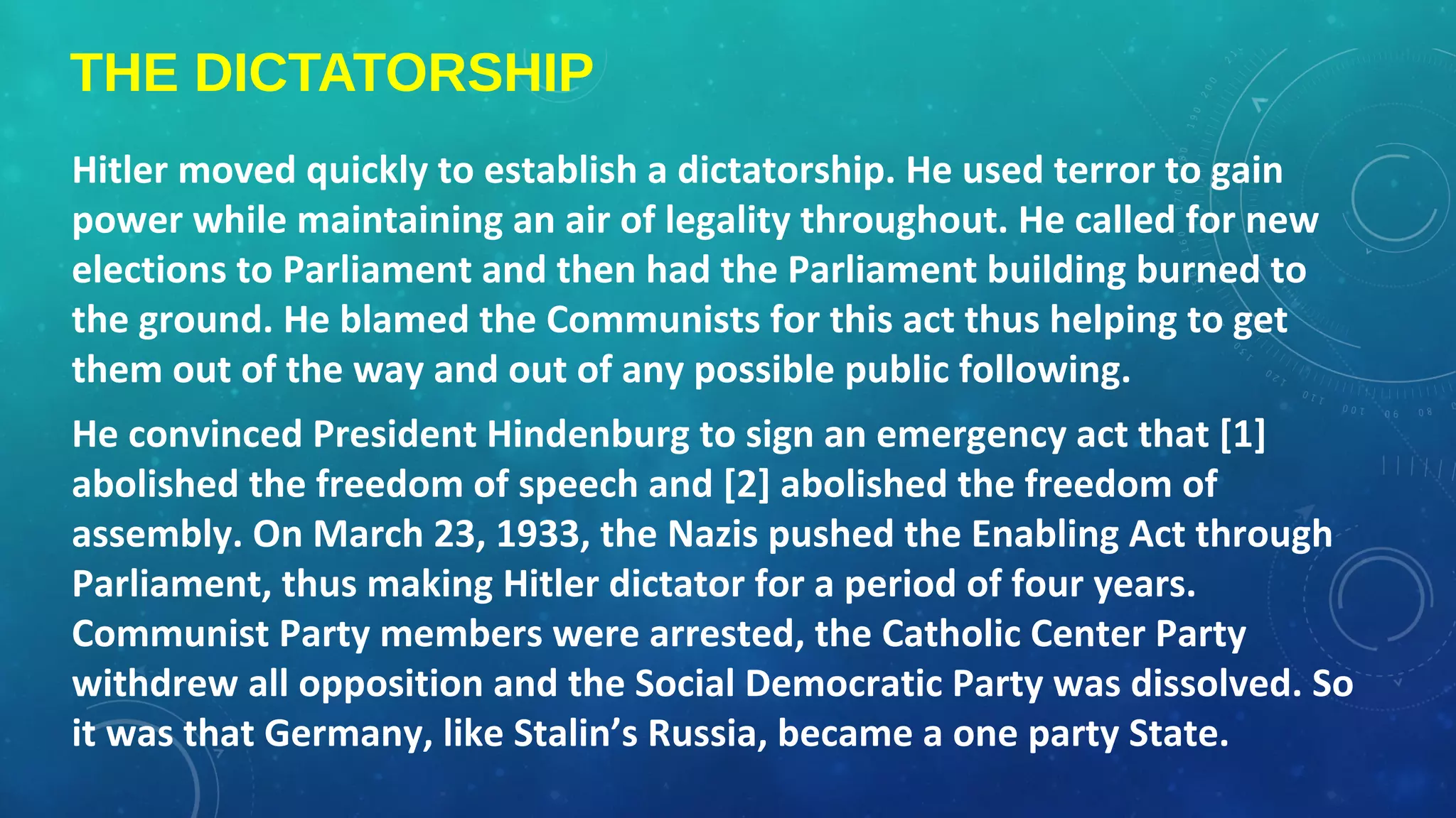 CAMBRIDGE A2 HISTORY: HITLER'S TOTALITARIAN REGIME | PPT