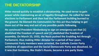 CAMBRIDGE A2 HISTORY: HITLER'S TOTALITARIAN REGIME | PPT | Politics