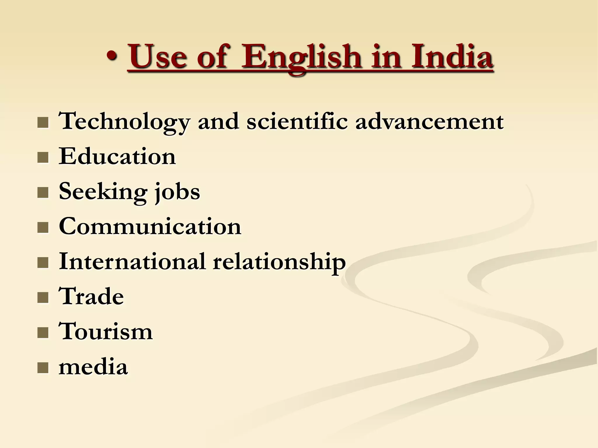 Role of English in India | PPT
