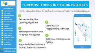 Python Master Thesis Projects in UK. | PPTX