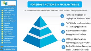 MATLAB Projects for Master Thesis Students | PPT