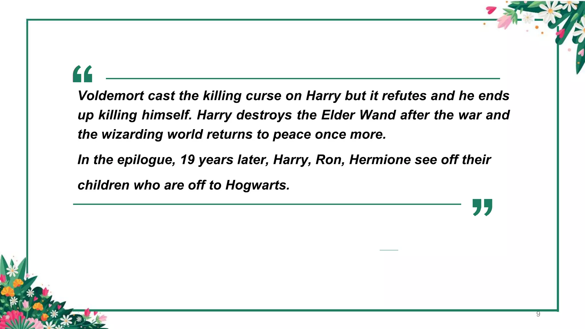 Ppt 13 Harry Potter summary | PPTX