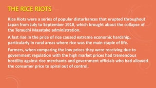 CAMBRIDGE AS HISTORY: JAPAN AT 1918 | PPT