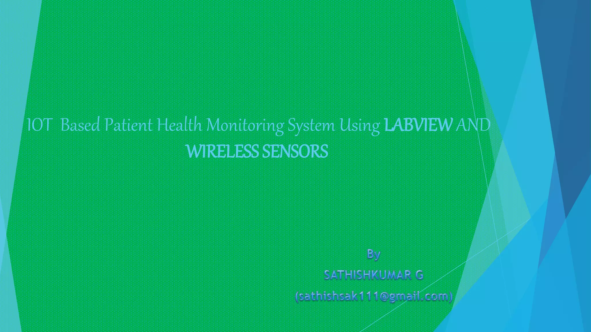 PATIENT HEALTH MONITORING SYSTEM | PPTX