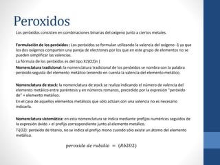 MOMENCLATURA QUÍMICA INORGÁNICA | PPTX