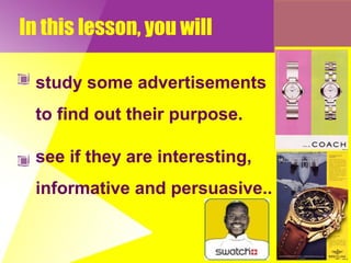 Lesson 14 Advertising | PPT