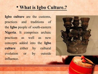 Igbo Culture and Society in 'Things Fall Apart.' | PPTX