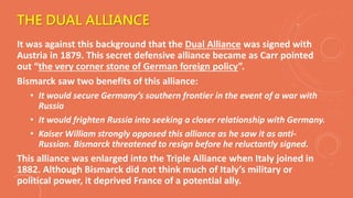 CAMBRIDGE A2 HISTORY: BISMARCK AIMS | PPTX