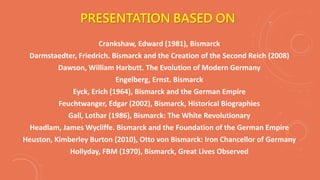 CAMBRIDGE A2 HISTORY: BISMARCK AIMS | PPTX